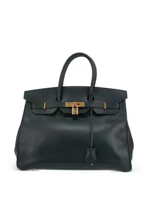 Hermès Birkin 35 Courchevel Leather Handbag - Blue