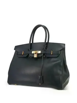 Hermès Birkin 35 Courchevel Leather Handbag - Blue