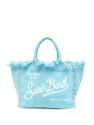 MC2 SAINT BARTH Fringed-edge Tote Bag - Blue