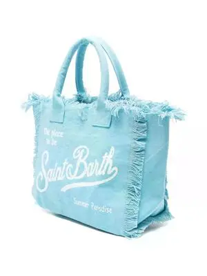 MC2 SAINT BARTH Fringed-edge Tote Bag - Blue