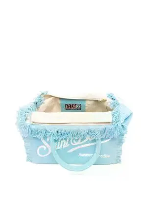MC2 SAINT BARTH Fringed-edge Tote Bag - Blue