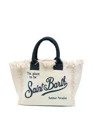 MC2 SAINT BARTH Vanity Fringed-trim Tote Bag - Neutrals