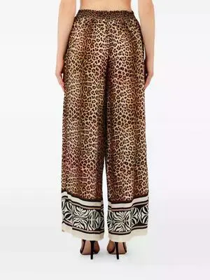 Liu Jo Leopard Print Wide Leg Trousers