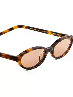 KALEOS Summerspring Oval-frame Sunglasses - Brown