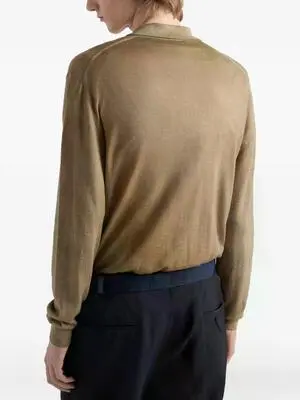 Prada Wool And Silk Polo Sweater