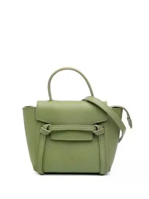 Celine Pico Grained Calfskin Belt Bag Satchel - Green