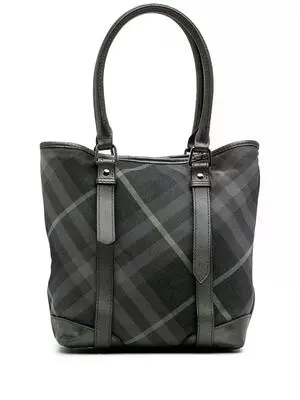 Burberry 2000-2017 Shimmer Check Canvas Tote Bag