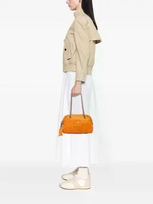 Gucci 2016-2025 Leather Soho Chain Shoulder Bag - Orange