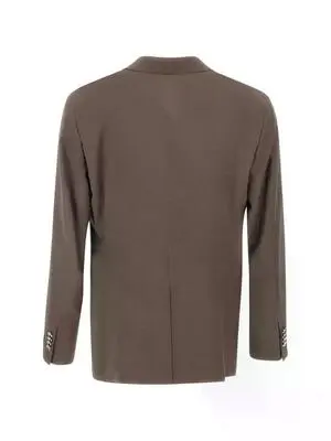 MANUEL RITZ Double-breasted Peak Lapel Blazer - Brown