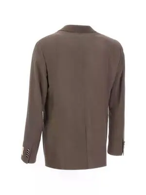 MANUEL RITZ Double-breasted Peak Lapel Blazer - Brown