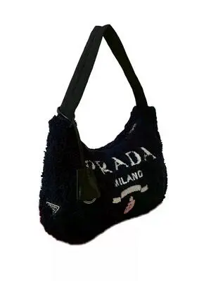 Prada Re-edition 2000 Mini Terry Shoulder Bag - Black