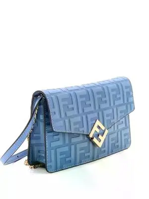 Fendi Ff Diamonds Wallet On Chain - Blue