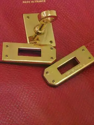 Hermès 1991 Courchevel Kelly Belt Bag - Red