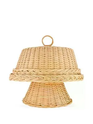 HOUSE OF CAPRICORN Victoria Wicker Handmade Cloche - Neutrals