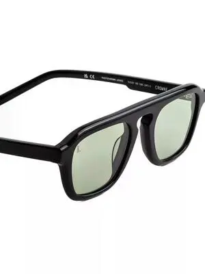 KALEOS Crowne Square-frame Sunglasses - Black