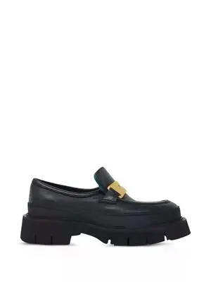 MADISON MAISON Shearling-lined Loafers With Gold-tone Hardware