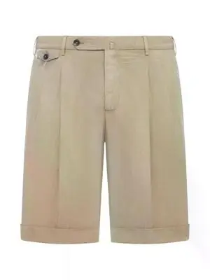 PT TORINO Buttoned Shorts - Neutrals