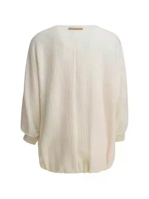 Max Mara Crewneck Ribbed Jacket