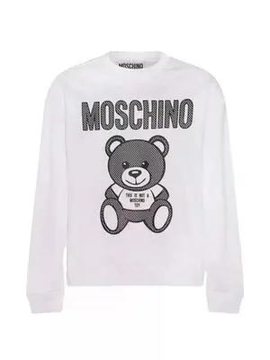 Moschino Long-sleeve Bear-detail Sweatshirt - White