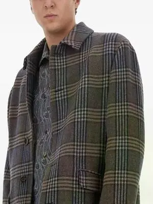 Etro Plaid Pattern Coat