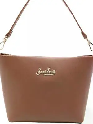 MC2 SAINT BARTH Aline Hammered Leather Tote Bag