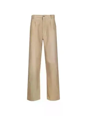 MAISON MARGIELA Pleated Cotton Trousers