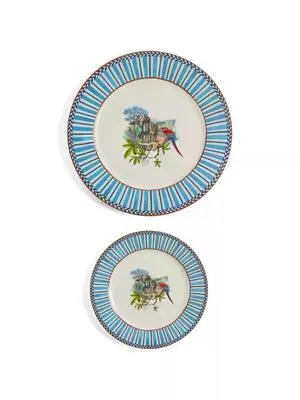 LISA CORTI Parrot-motif Plate - Neutrals