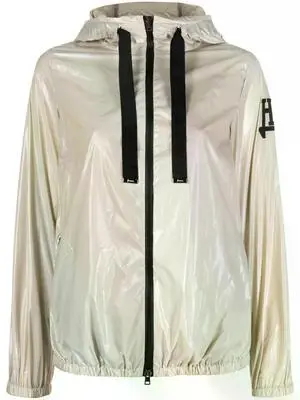 Herno Logo-patch Hooded Jacket - Neutrals