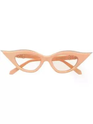 Valentino Garavani Vlogo Cat-eye Frame Sunglasses - Neutrals