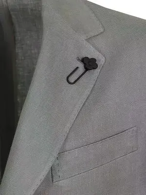 LARDINI Flower-pin Buttoned Suit - Grey