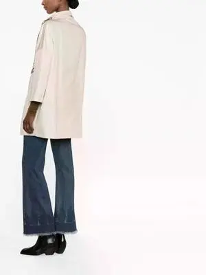 Herno Scarf-embellished Parka Coat - Neutrals