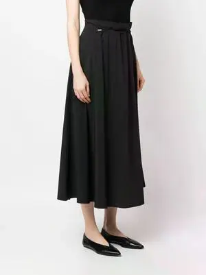 Herno Drawstring Midi Skirt - Black