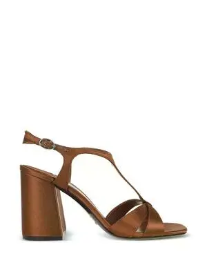 JIMMY CHOO Metallic T-strap Heeled Pumps