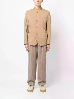 Herno Button-up Single-breasted Blazer - Brown