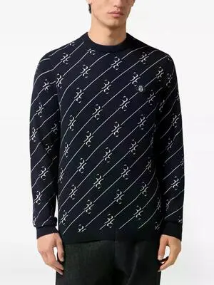 BILLIONAIRE All-over Print Round-neck Sweater