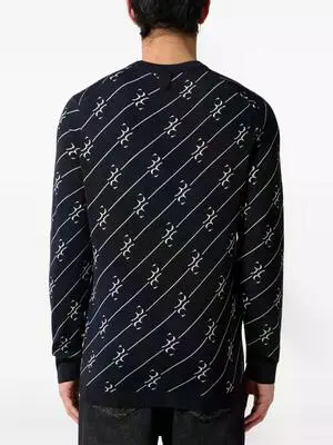 BILLIONAIRE All-over Print Round-neck Sweater