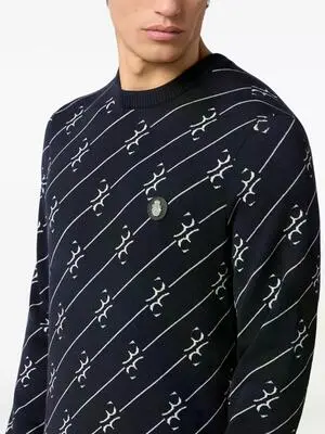 BILLIONAIRE All-over Print Round-neck Sweater