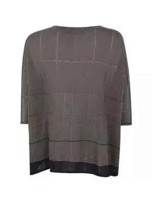 Y’s Buttoned Plaid Cardigan