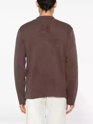 BARBA NAPOLI Buttoned Cardigan With Patch Pockets - Brown