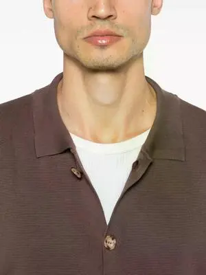 BARBA NAPOLI Buttoned Cardigan With Patch Pockets - Brown