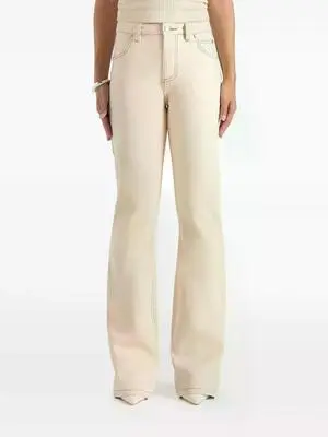 Manière De Voir Abbie Stacked Flare Jeans - Neutrals