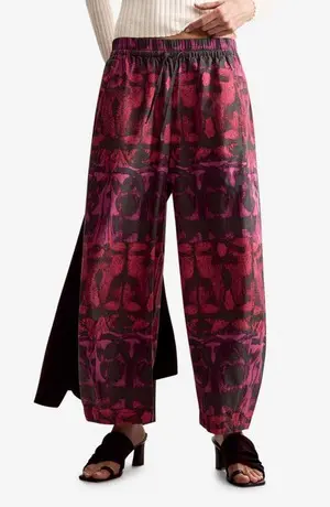 Desigual Abstract Print Wide Leg Pants
