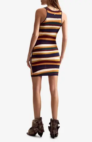 Desigual Sleeveless Striped Knit Minidress