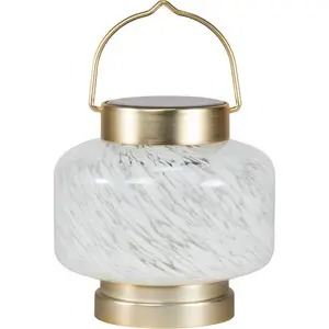 ALLSOP HOME & GARDEN Boaters Solar Lanterns Square Handblown Glass - Clear