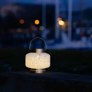 ALLSOP HOME & GARDEN Boaters Solar Lanterns Square Handblown Glass