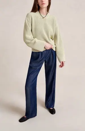 LA LIGNE Calvin Cotton Sweater - Celadon