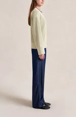 LA LIGNE Calvin Cotton Sweater - Celadon