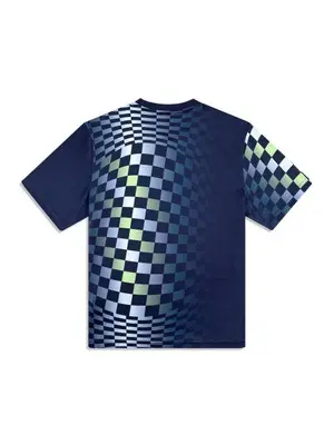 SERGIO TACCHINI Luca Piqu Gradient Checkerboard T-shirt - Eclipse