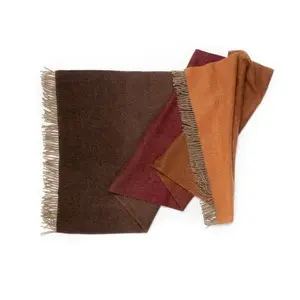 PRINCE OF SCOTS Whisper Ombre Merino Wool Throw - Ember