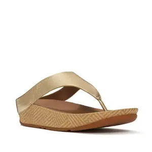 Fitflop Lulu Lux Graph-weave Toe-post Sandals - Platino
